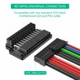 24Pin Female To 24pin Male Power Adapter 90 Degree Angled 24-Pin Power ...