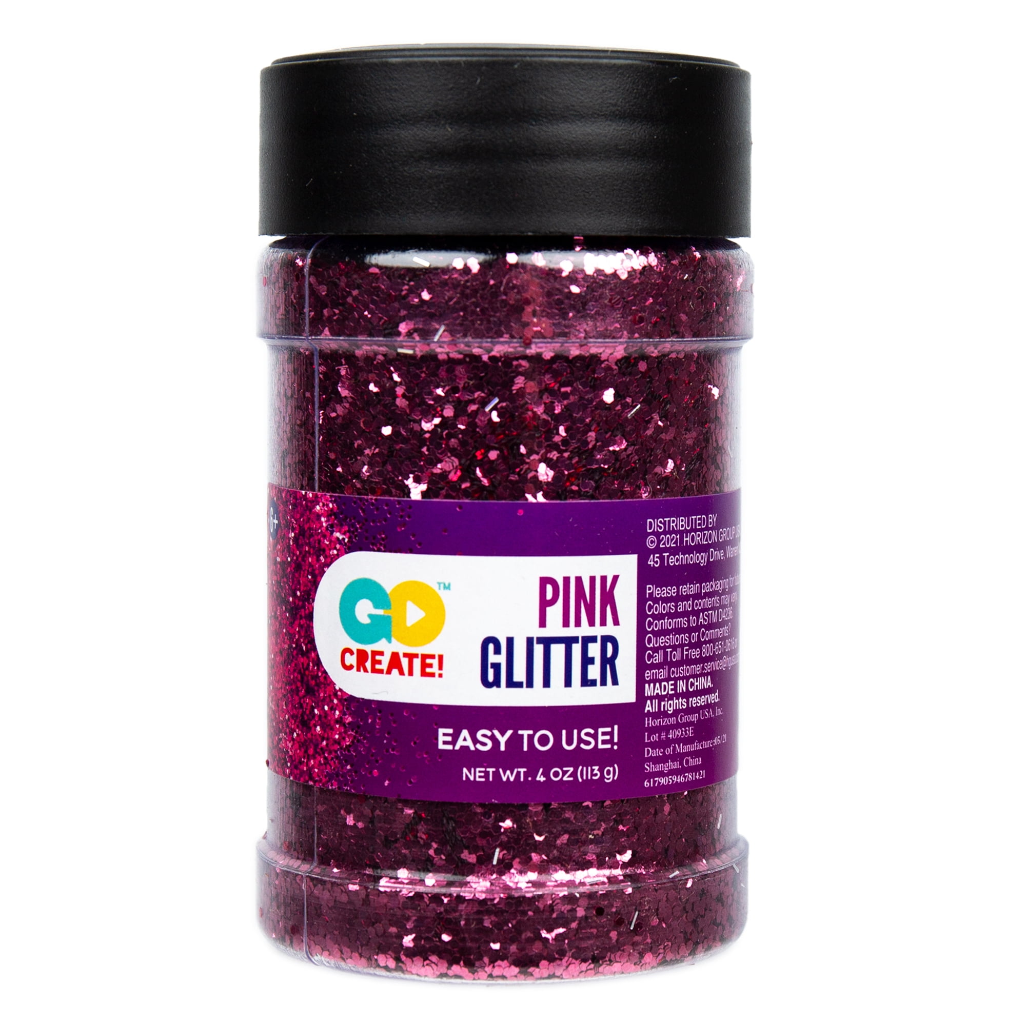 Go Create Horizon Group USA Pink Glitter Shaker, 4 oz., 1 Each ...