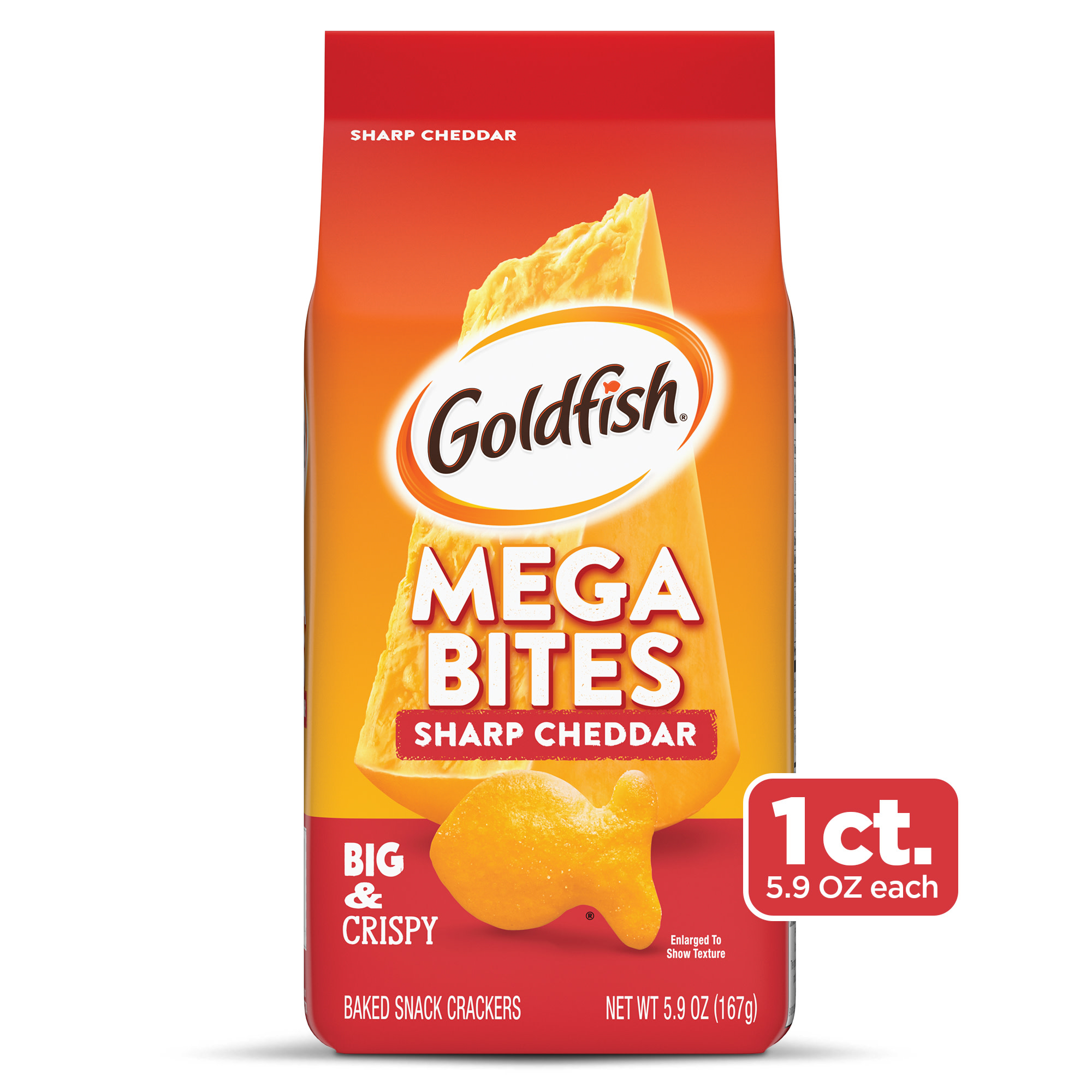 Goldfish Mega Bites Sharp Cheddar Crackers 5 9 Oz Bag Walmart Goldfish Mega Bites Sharp Cheddar Crackers 5 9 Oz Bag Walmart