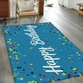 Area Rug for Living Room, Lake Blue Birthday Non-Slip Indoor Carpet for ...