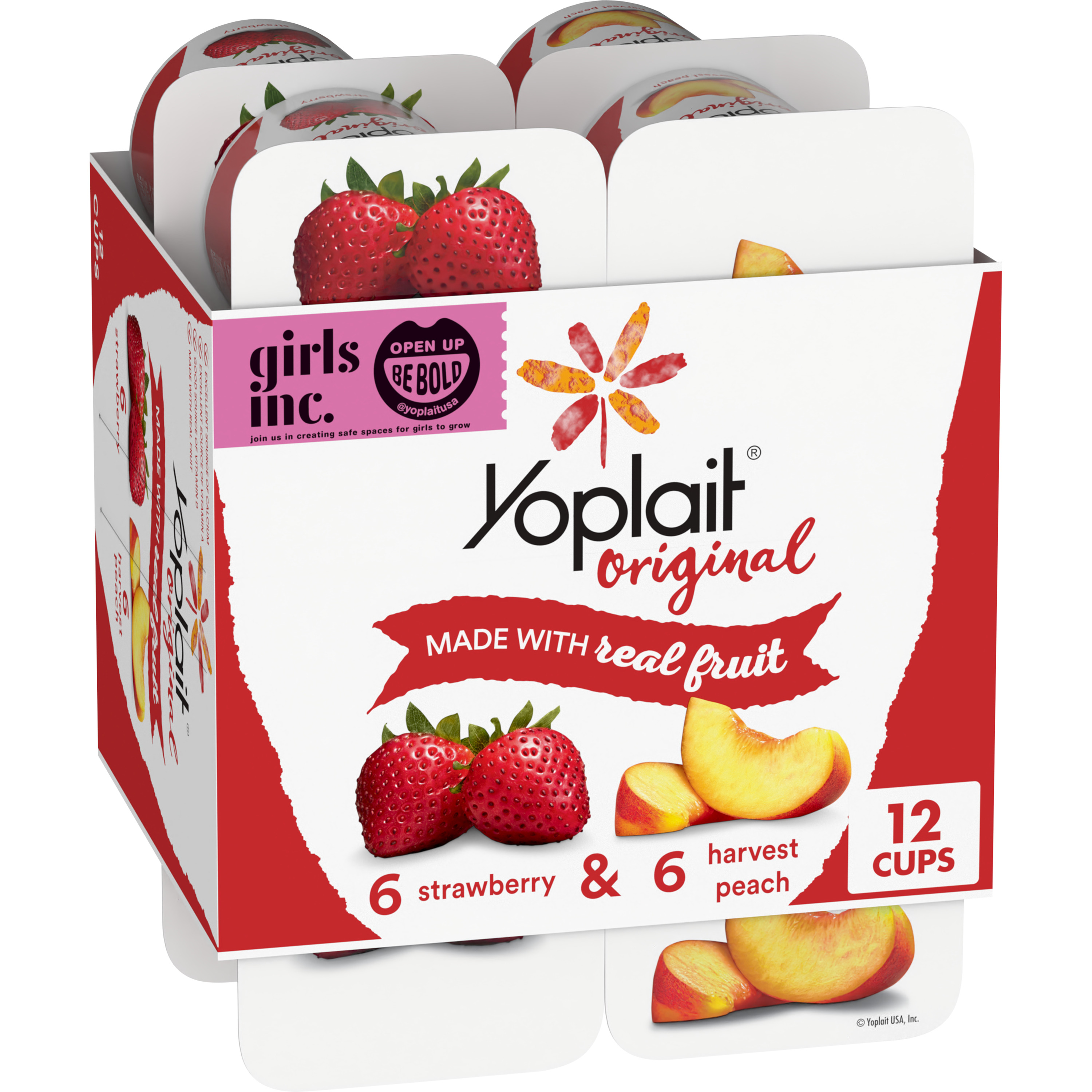 Yoplait Original Low Fat Yogurt Pack, 12 CT, 6 OZ Fruit Yogurt Cups ...