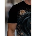 1 adult high-quality T-shirt, printed with a horse floral pattern ...