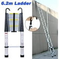 Dayplus 20FT Telescoping Ladder, Lightweight Aluminum, Safety ...