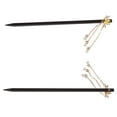 Unique Bargains Hair Chopstick for Women Black Yellow 1 Pc [Three Beads ...