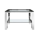 American Home Classic Laurence Metal and Glass Coffee Table in High ...