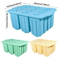 12 Cavity Silicone Ice Pop Molds,Food Grade with Dust Cover 50 Sticks ...