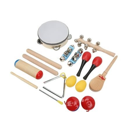 Orff Instrument Set, Wooden Musical Instruments Percussion Toys With ...