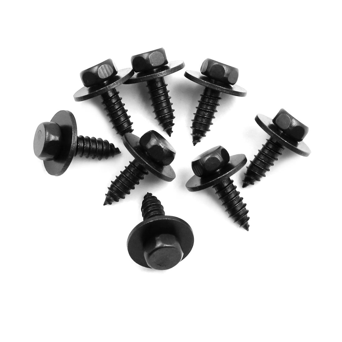 8pcs 6 x 24.5mm Car Stainless Steel Fender Bumper Frame License Plate ...