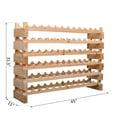 HOMCOM 72 Bottle Stackable Modular Wine Rack, 6-Tier Wooden Display ...
