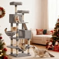66" Multi-Level Cat Tree for Indoor Cats with Hammock, Perch ...