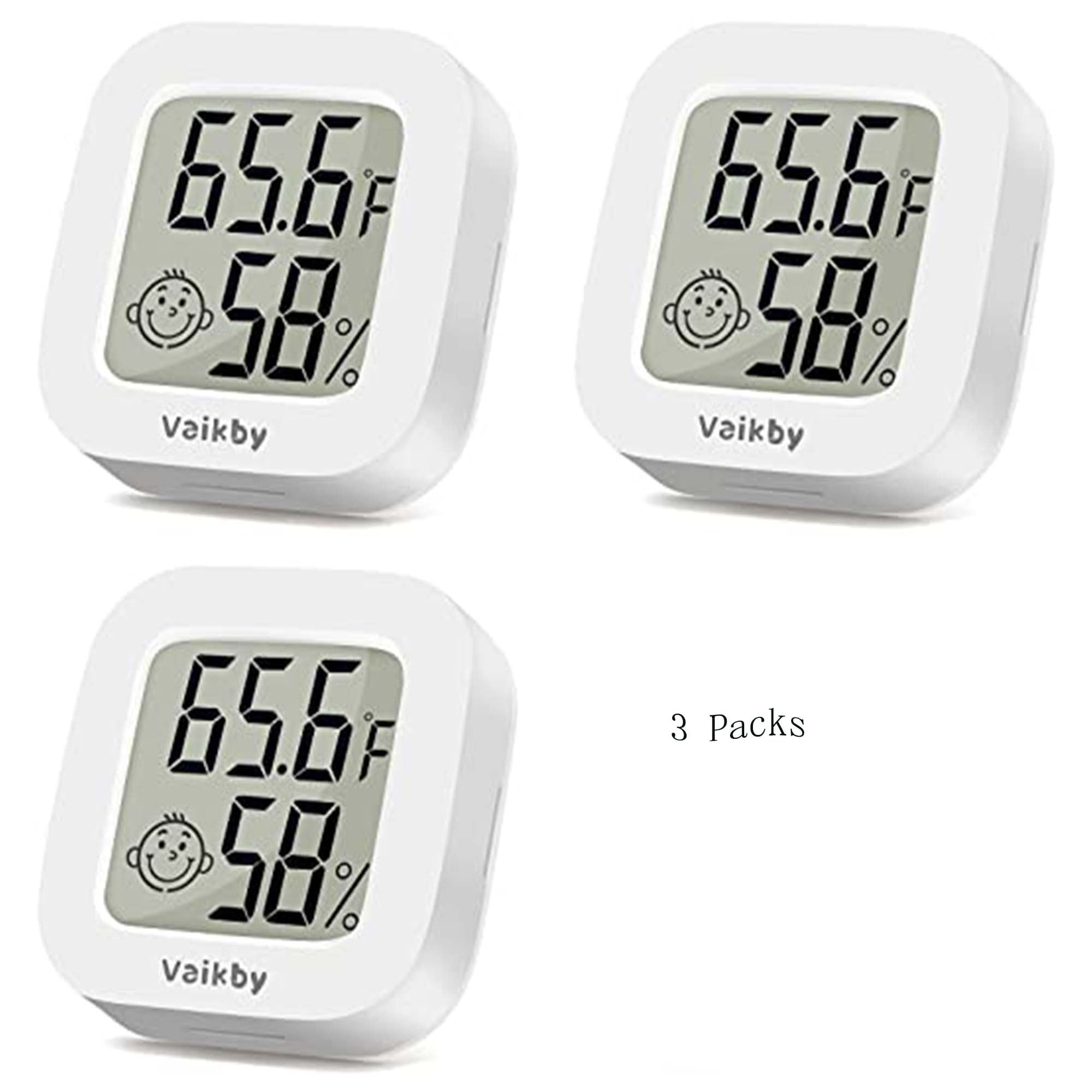 3 Pcs Digital Hygrometer Indoor Thermometer Humidity Meter Mini ...