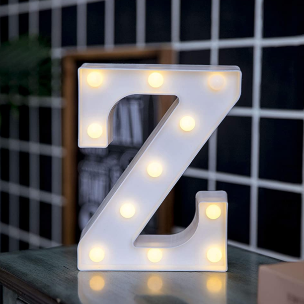 Letras Luminosas Led /22cm / Lampara Decorativa / Abecedario / LETRA Z ...