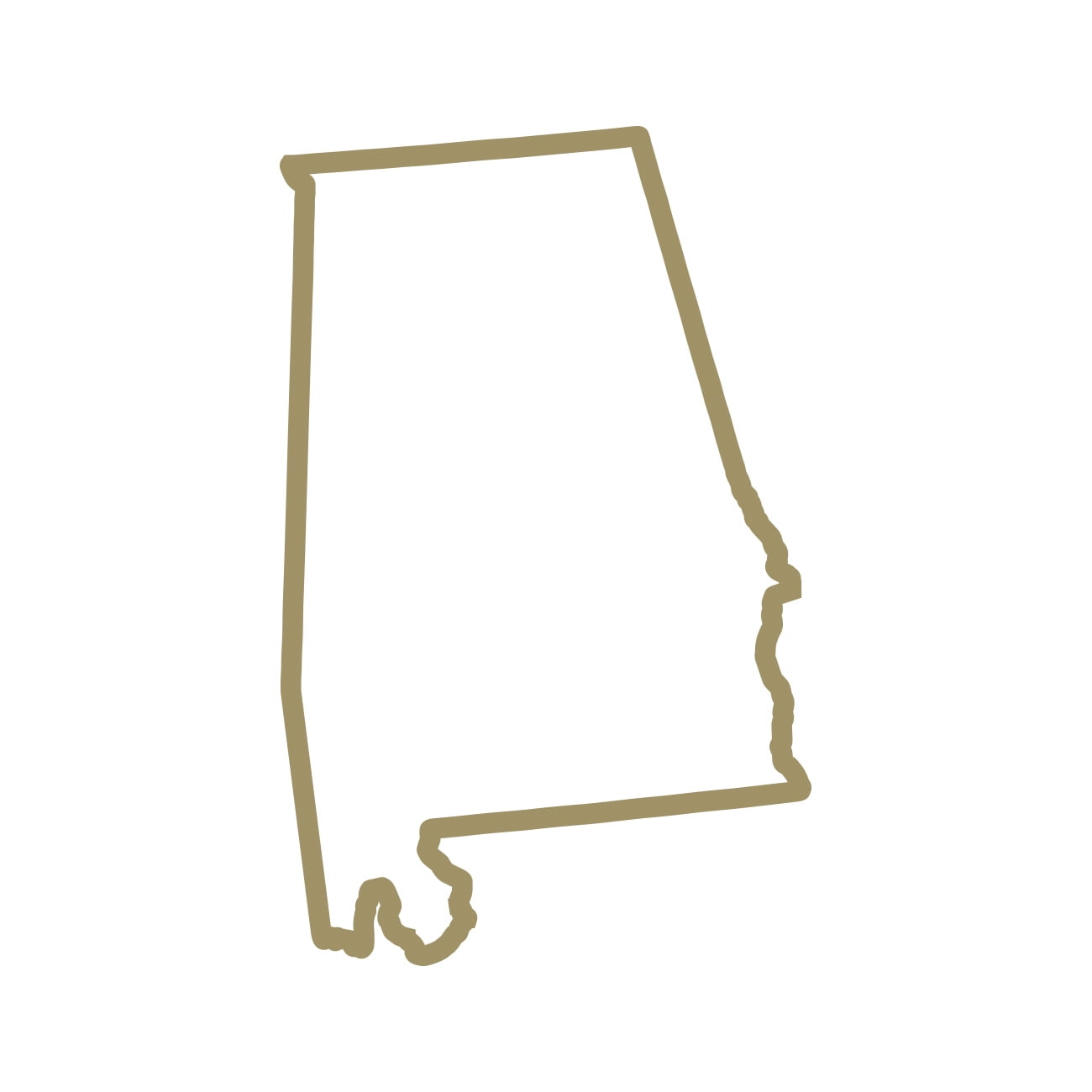 Alabama Outline Sticker Decal Die Cut - Self Adhesive Vinyl ...