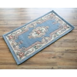 Rugs America New Aubusson Collection Light Blue 510-208 Traditional ...