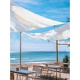 Abstract Watercolor Sun Shade Sail 14'X18' Graffiti Art Blue Gold Blend ...