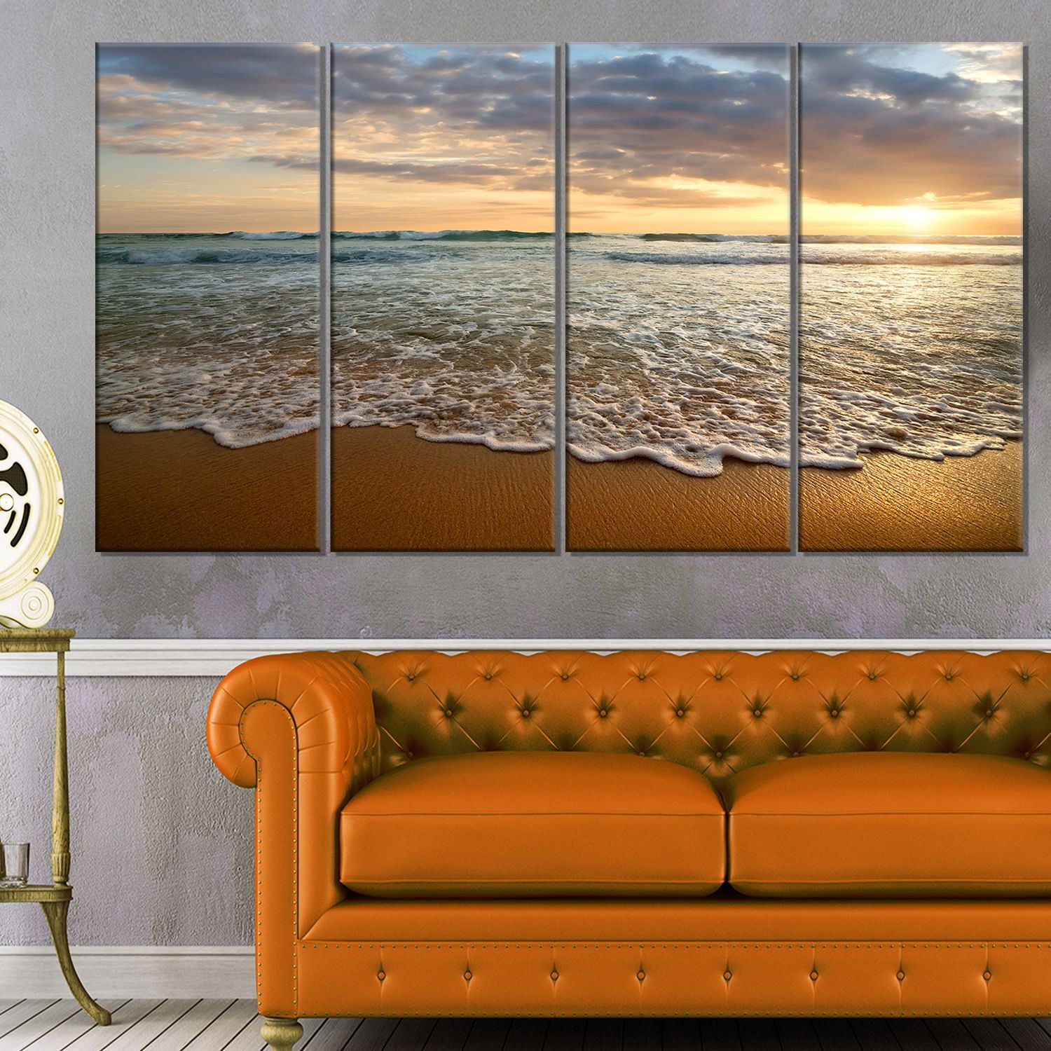 Click here for Designart Design Art Bright Cloudy Sunset In Calm... prices