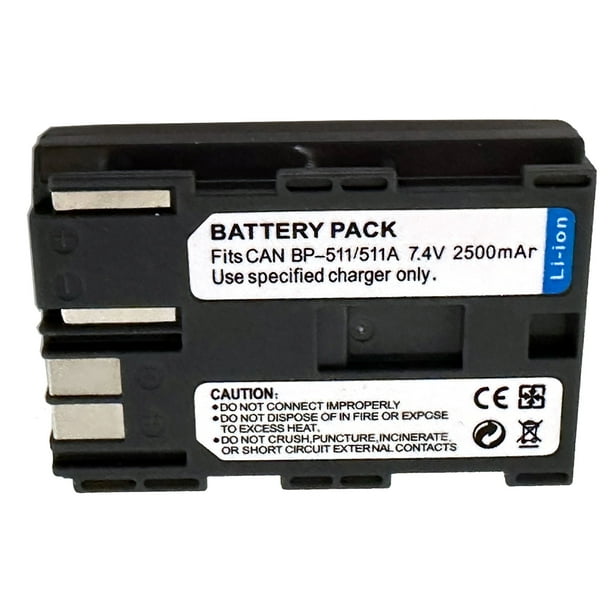 Battery for Canon bp-511 bp-511a bp-512 bp511 bp-522 bp-508 bp-535 bp ...