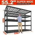 REIBII 55" W Wire Shelving Garage Shelves Heavy Duty 3000lbs Adjustable ...