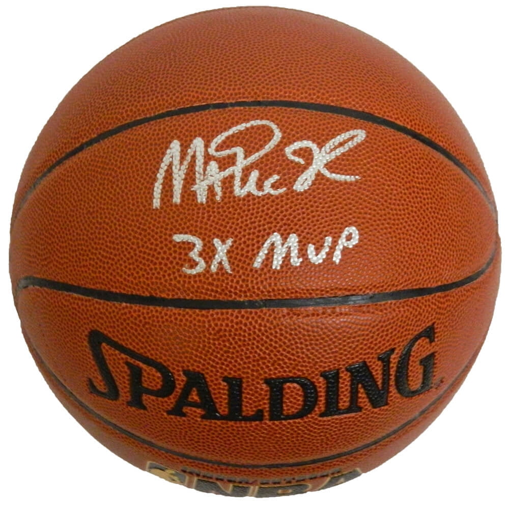 Magic Johnson Signed Spalding Indoor/Outdoor Basketball w/3x MVP ...