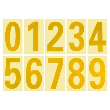 Permanent Adhesive Vinyl Numbers, 6", 48pk, Yellow - Walmart.com