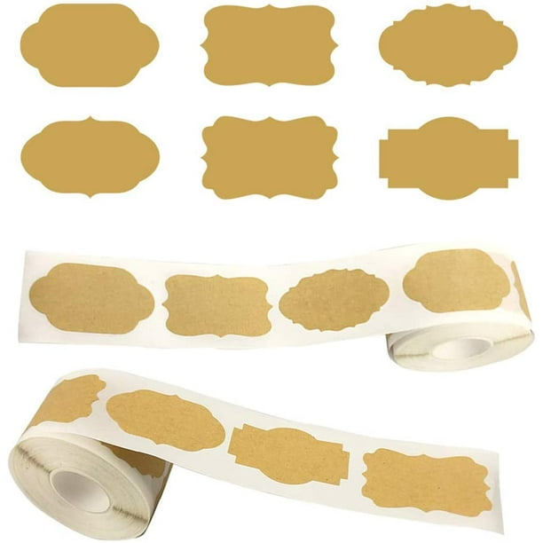 300pcs Kraft Labels Writable and Printable Paper Sticker Brown Gift Tag ...