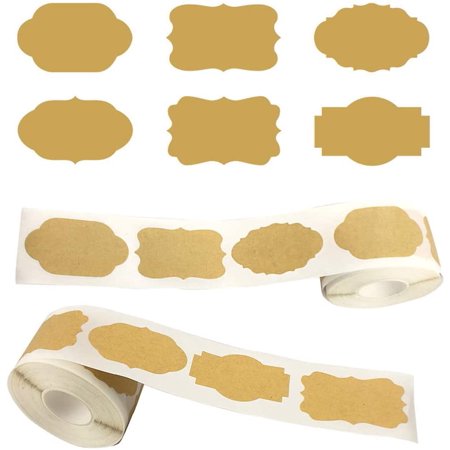 300pcs Kraft Labels Writable and Printable Paper Sticker Brown Gift Tag ...