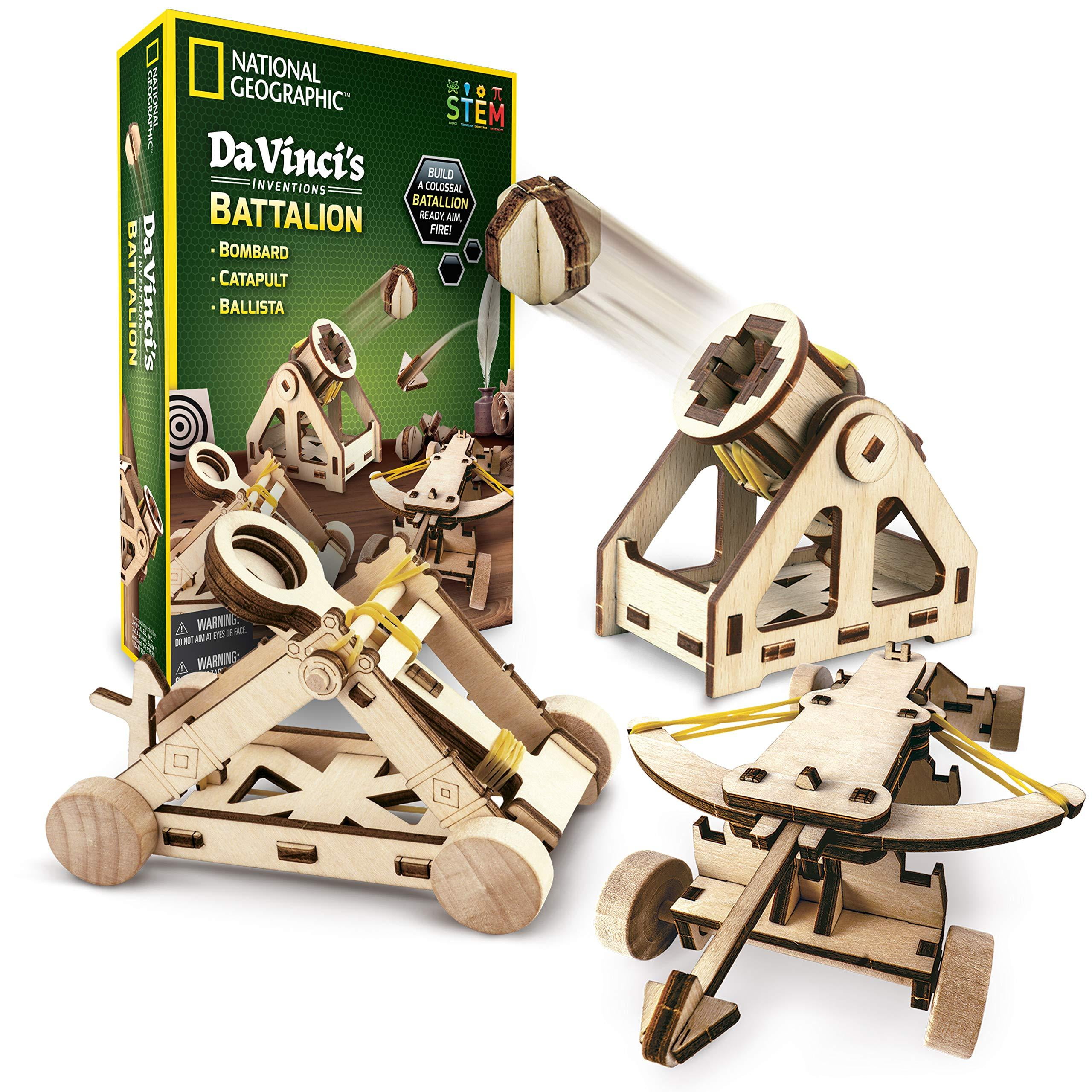 NATIONAL GEOGRAPHIC Construction Model Kit – Build 3 Wooden 3D Puzzle ...