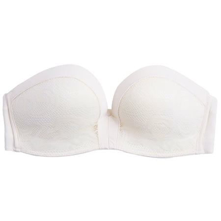 LIVEYOUNG Magic Strapless Bra Slip-Resistant Seamless Push Up Bra Half ...