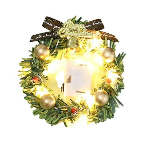 Miniature Hanging Wreath Dioramas DIY Tiny Garland Ornaments Railway ...