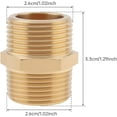 BDKWID-2pcs 3/4 inch G Female x 3/4 inch NPT Male Thread Adapter Brass ...