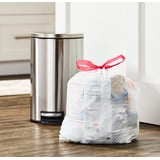 Great Value 4 Gallon Strong Flex Small Drawstring Bags, 40 Bags ...