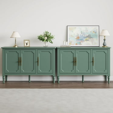 MIDOQIN 27'' Accent Cabinet, Wood Rustic Free Standing Buffet Cabinet ...
