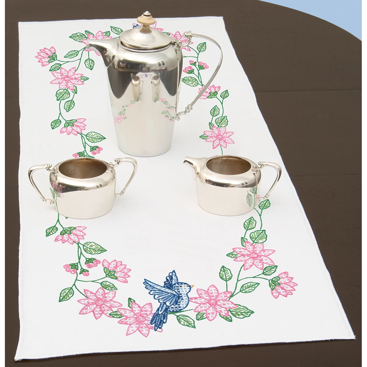 Jack Dempsey Bird Stamped Table Runner, 15" x 42" - Walmart.com