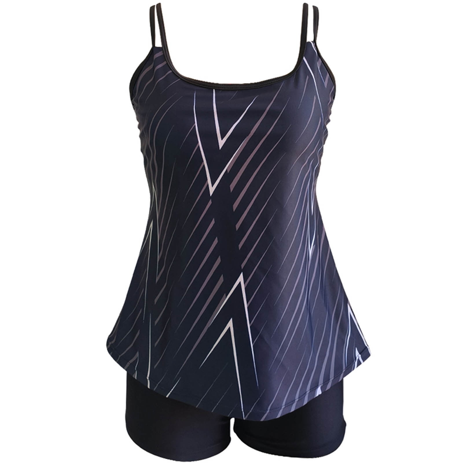 RKSTN Two Piece Tankini Bathing Suits Floral Printed Swim Tops with Boy ...