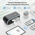 Bluetooth Thermal Label Printer, Wireless Printer with Built-in Paper ...