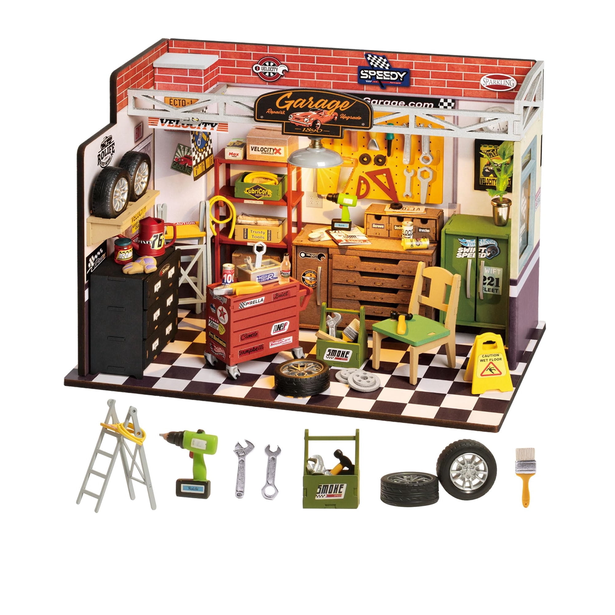 Click here for Rolife Garage Workshop 1:20 Scale Diy Miniature Do... prices