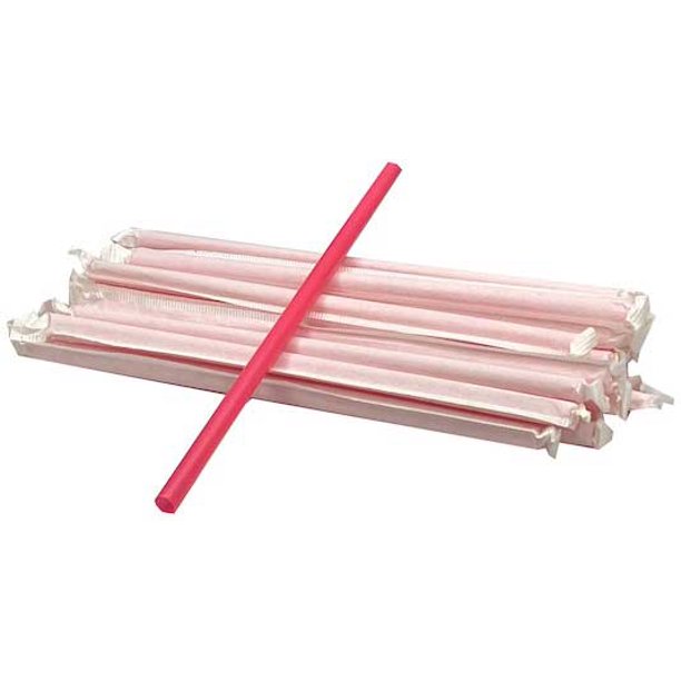Cell-O-Core Neon Pink Giant Straw, 7.75 inch Length -- 7200 per case ...