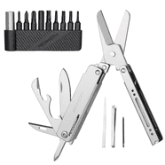 Swiss Tech Multi-Tool 11-in-1 Folding Mini Multi-Function Compact with ...