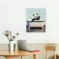JRXY Funny Animal Bathroom Wall Art Cute Panda In Bathtub Bathroom ...