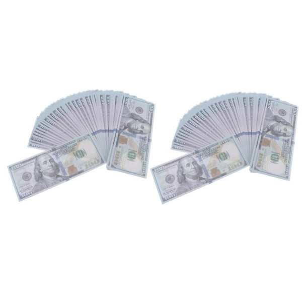 200 Unids 100 Dólares Falsos Props de Billetes de Papel Accesorios de ...