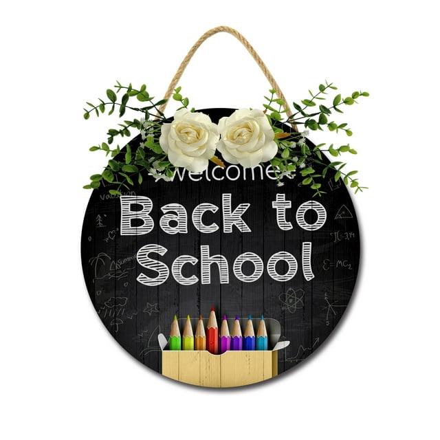 Eveokoki Back To School Door Sign Classroom Door Hanger Back to School ...