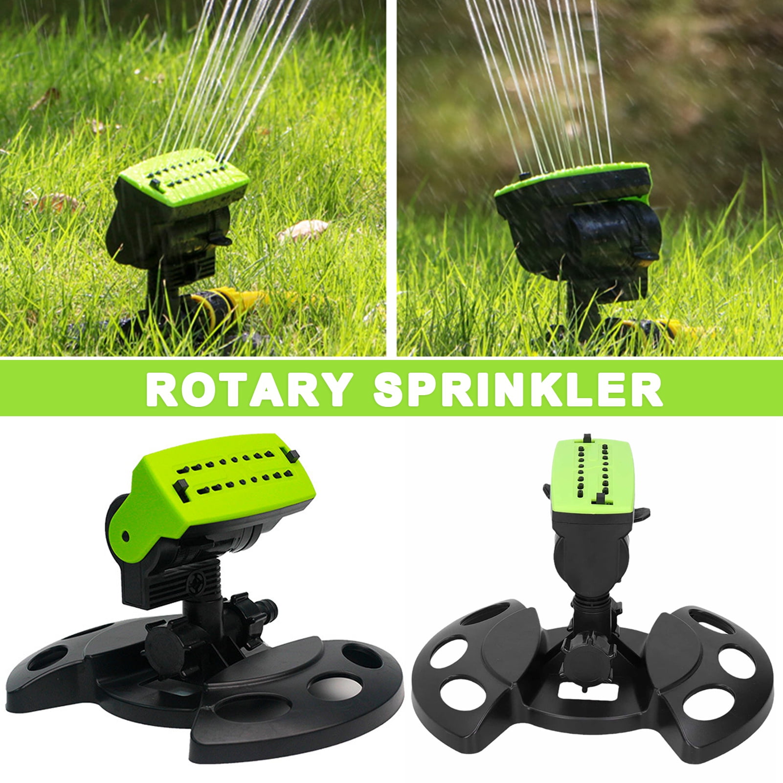 Washranp Garden Sprinklers,Plastic Lawn Sprinkler with 180-Degree ...