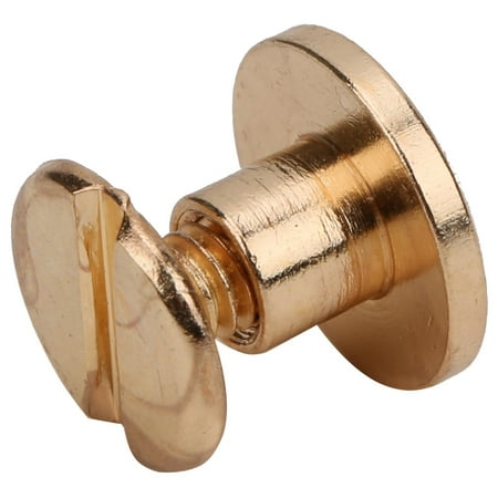 LHCER Leather Fasteners,50 Sets 6.5mm Brass Flat Head Studs Screws Nail ...