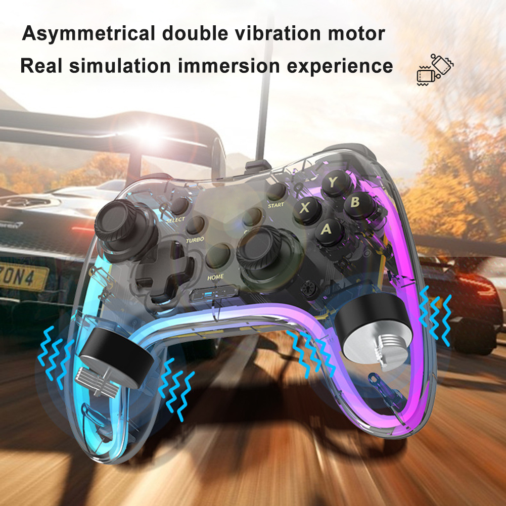 Transparent Gamepad Anti-wear Rocker Game Controller Wired Gamepad for ...