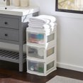 Life Story Classic 3 Shelf Storage Organizer Plastic Drawers White 2