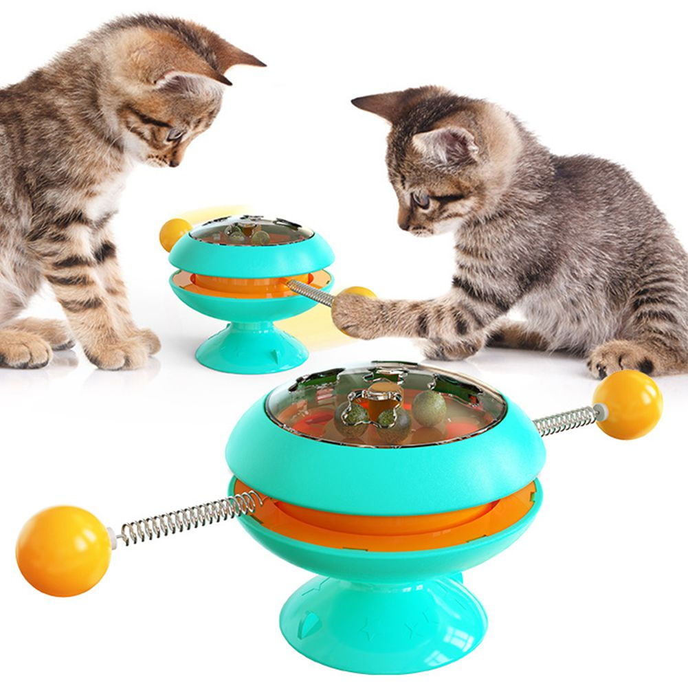 CSCHome 9.8x4.2x3.6inch Cat Toy Turntable Gyroscopic Shape Clear Shell ...