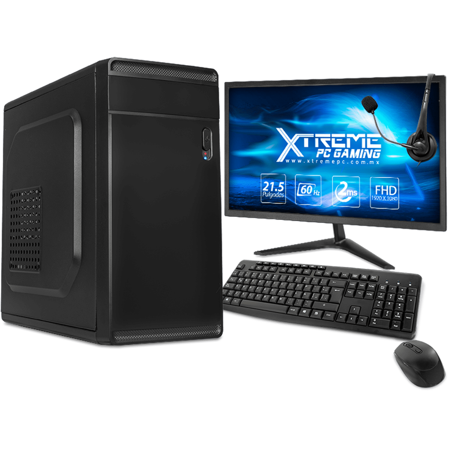 Xtreme PC Computadora Intel Quad Core 8GB 1TB Monitor 21.5 WIFI Xtreme ...