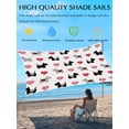 Dogs Sun Shade Sail 12'X16' Abstract Grey Black Dogs Red Stripes Dots ...