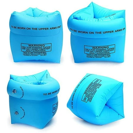 4PACK Inflatable Swimming Armbands,Float Roll up Sleeves Swimming Arm ...