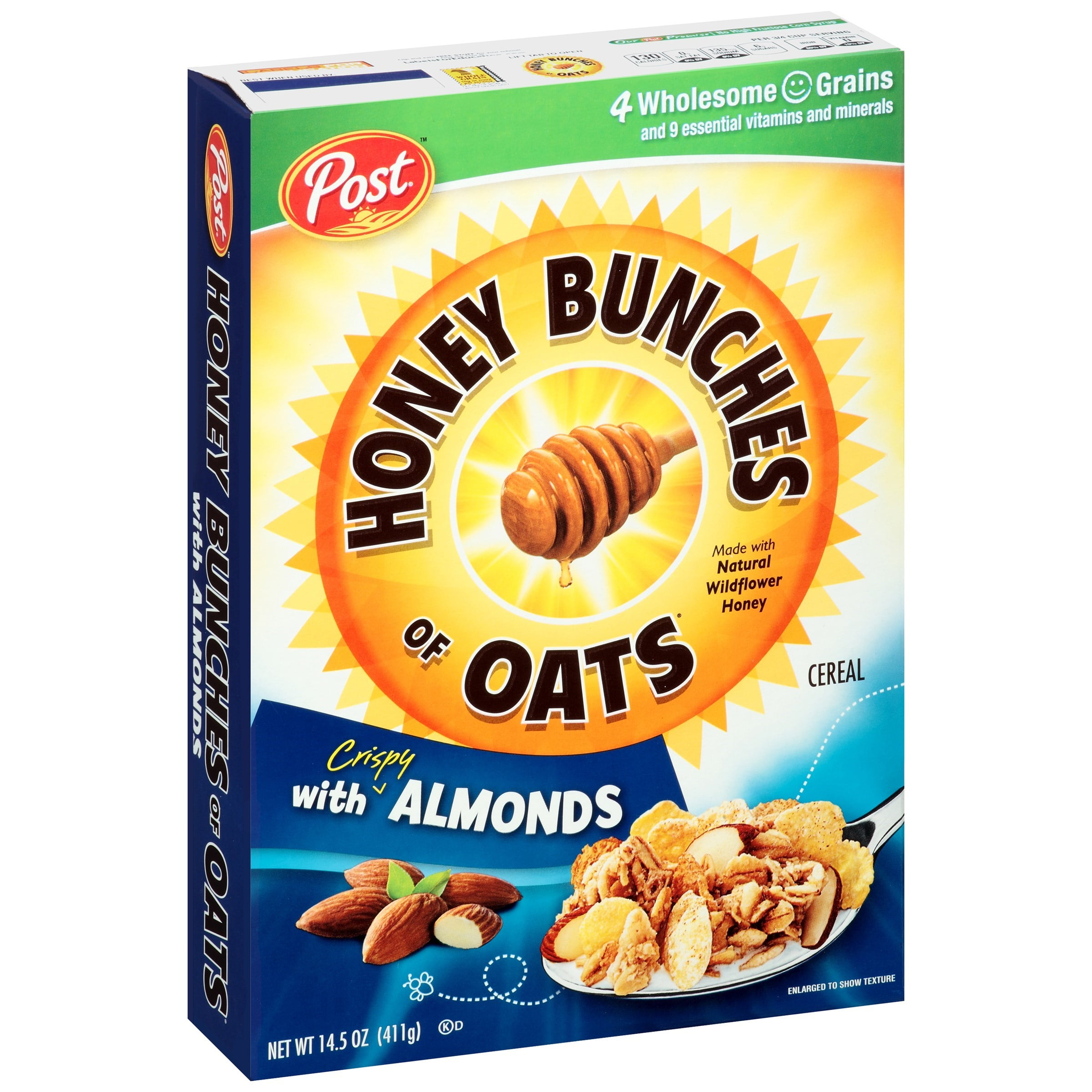 Post Honey Bunches of Oats Cereal, Crispy Almonds, 14.5 Oz - Walmart.com